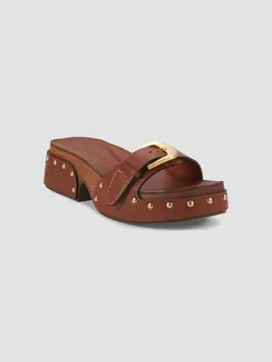 Zimmermann Alight 40mm Studded Leather Platform Mules