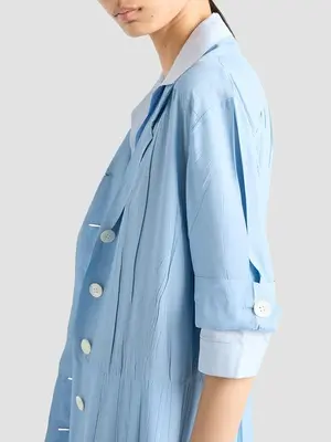 Prada Pongé And Poplin Shirt Dress