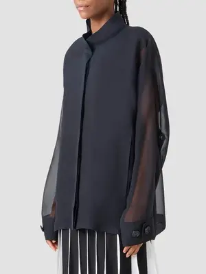 Akris Silk Organza Oversized Shirt