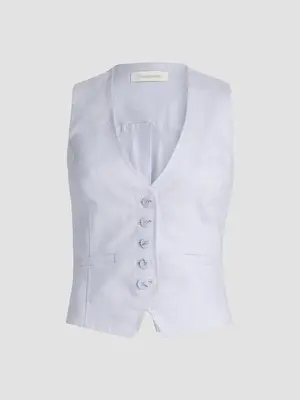 Zimmermann Luna Linen Vest - Lilac