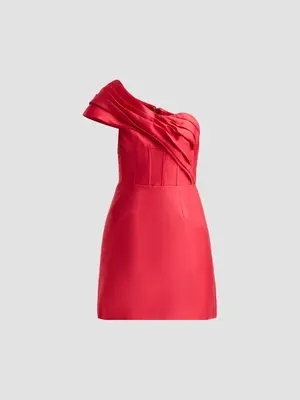 Rebecca Vallance Esmeralda One-shoulder Mini Dress