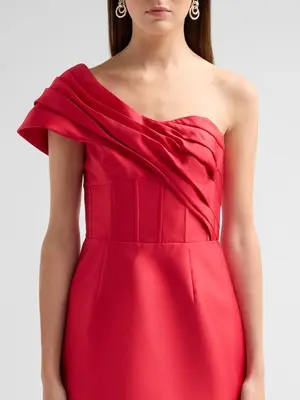 Rebecca Vallance Esmeralda One-shoulder Mini Dress