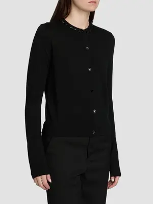 JASON WU Beaded Merino Wool Cardigan