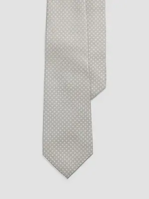 Ralph Lauren Purple Label Diamond Silk Tie - Gray