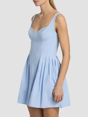 Peixoto Eden Cotton Pleated Minidress