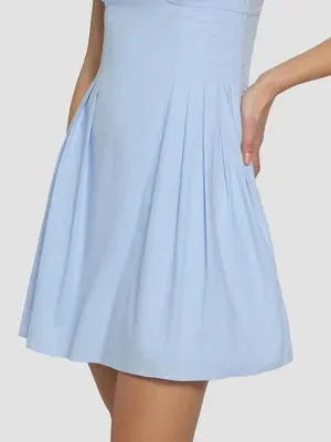 Peixoto Eden Cotton Pleated Minidress