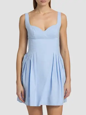 Peixoto Eden Cotton Pleated Minidress