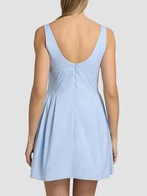 Peixoto Eden Cotton Pleated Minidress