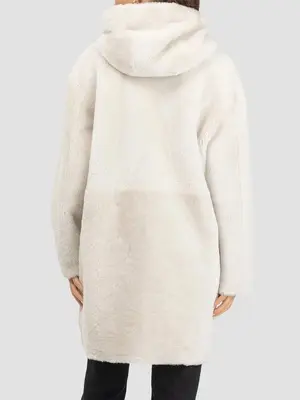 Gorski Merino Shearling Lamb Hooded Coat