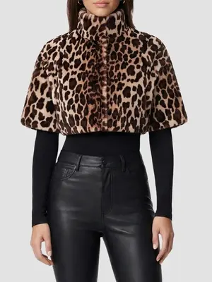 LYLA GRANT Sheared Bolero Coat