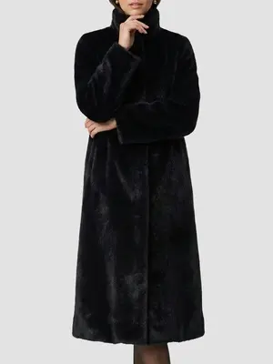LYLA GRANT Mink Reversible Coat - Black