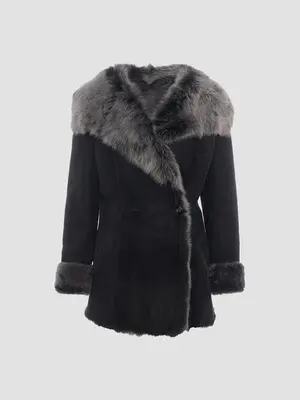 Gorski Merino Toscana Lamb Coat - Black Brisa