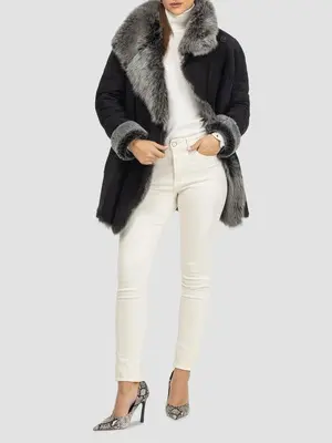 Gorski Merino Toscana Lamb Coat - Black Brisa