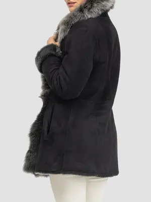 Gorski Merino Toscana Lamb Coat - Black Brisa