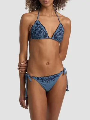 Zimmermann Aster Embroidered Bikini