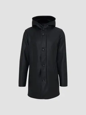 Gorski Embossed Select Shearling Lamb Stroller Coat - Black