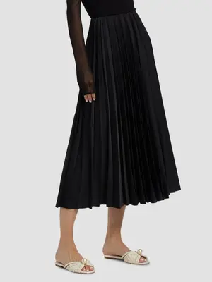 JASON WU Crepe Satin Pleated Midi-skirt