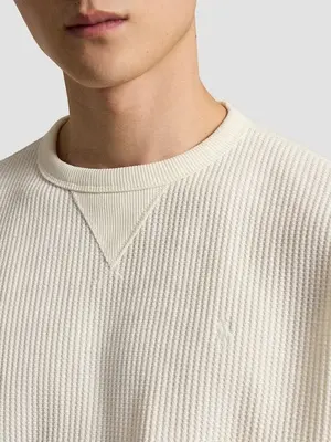 Polo Ralph Lauren Waffle-knit Sweatshirt - Trophy Cream