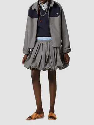 Miu Miu Pleated Gingham Check Skirt