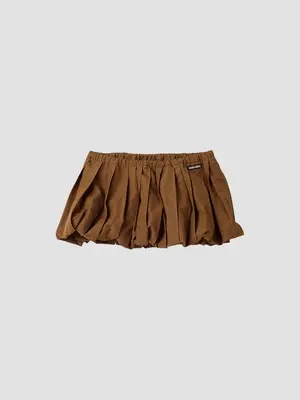 Miu Miu Pleated Gingham Check Mini Skirt