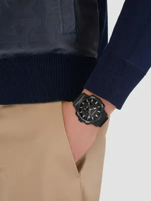 FERRAGAMO Ren Ip Gunmetal Stainless Steel & Silicone Strap Watch/43mm