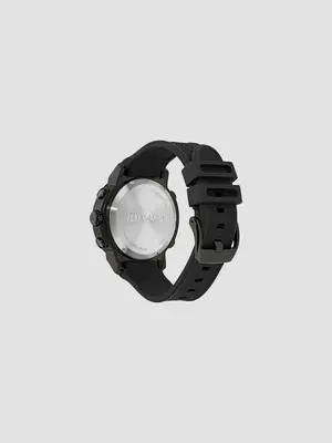 FERRAGAMO Ren Ip Gunmetal Stainless Steel & Silicone Strap Watch/43mm