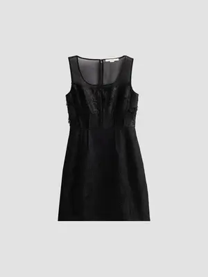JASON WU Textured Fray Jacquard Mini Dress