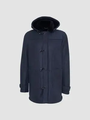 Gorski Embossed Merino Shearling Lamb Jacket - Navy