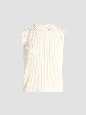 JASON WU Cable-knit Sleeveless Top - Plaster
