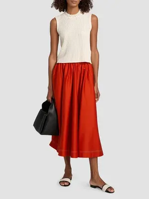 JASON WU Cable-knit Sleeveless Top - Plaster