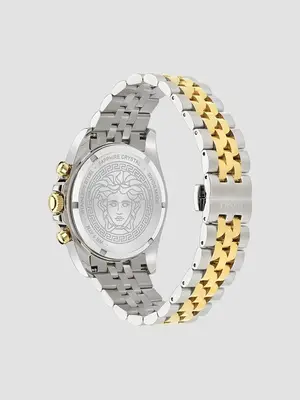 Versace Greca Chrono Wave Two-tone Stainless-steel Bracelet Watch/43mm