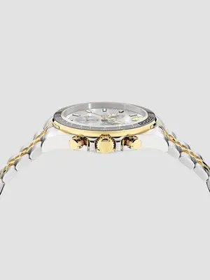 Versace Greca Chrono Wave Two-tone Stainless-steel Bracelet Watch/43mm