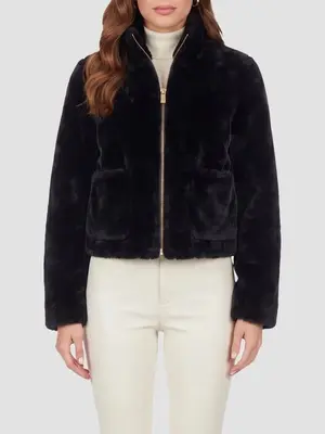 Gorski Merino Shearling Lamb Coat - Black