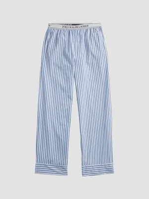 Polo Ralph Lauren Shirting Stripes Striped Cotton Pants - White Cloud Hydrangea