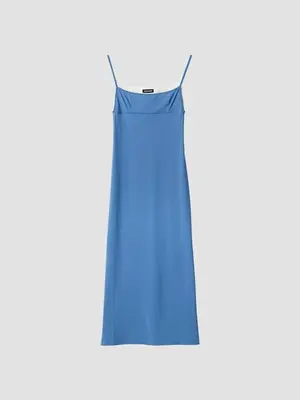 Miu Miu Stretch Jersey Midi Dress Blue