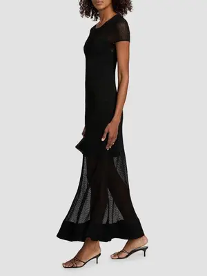JASON WU Sheer Mesh Sheath Maxi Dress