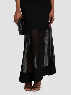 JASON WU Sheer Mesh Sheath Maxi Dress