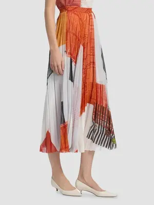 JASON WU Cat Paws Chiffon Pleated Skirt