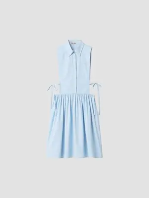 Miu Miu Poplin Side Tie Dress
