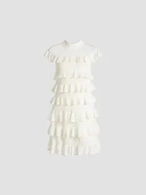 Zimmermann Luna Tiered Lace Frill Minidress