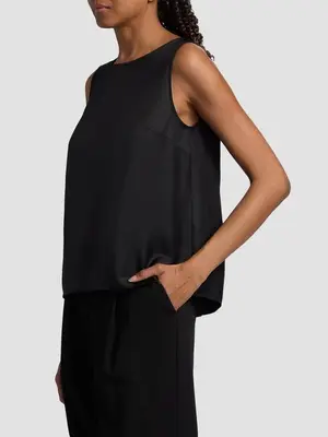 Loulou De Saison Gema Draped Silk Open-back Top