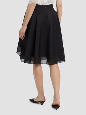 3.1 Phillip Lim Belted Flounce Chiffon-combo Skirt