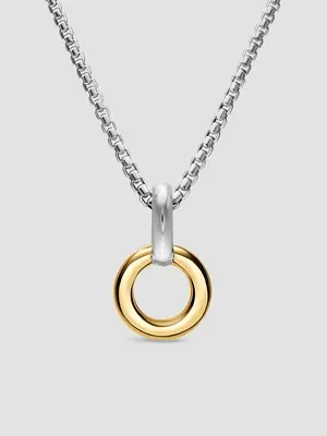 David Yurman Amulet Holder In Sterling With 14k Yellow Gold, 20.3mm