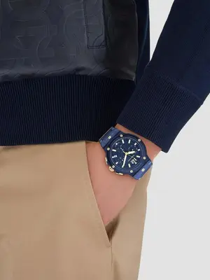FERRAGAMO F-80 Translucent Chronograph Watch/44mm - Blue