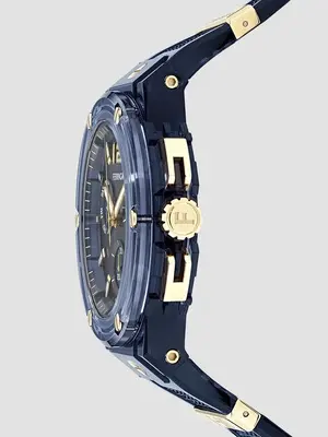 FERRAGAMO F-80 Translucent Chronograph Watch/44mm - Blue