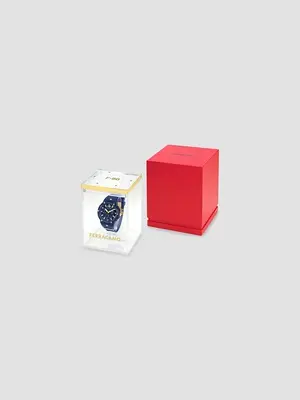 FERRAGAMO F-80 Translucent Chronograph Watch/44mm - Blue