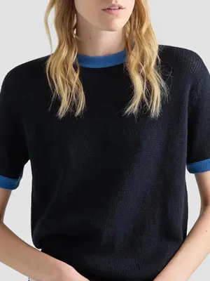 Prada Short-sleeved Cashmere Sweater - Blue