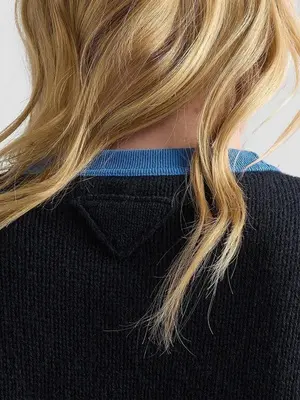 Prada Short-sleeved Cashmere Sweater - Blue