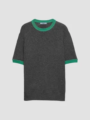 Prada Short-sleeved Cashmere Sweater Grey
