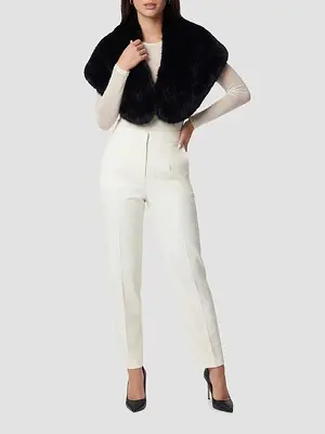 LYLA GRANT Faux Fur Fox Stole